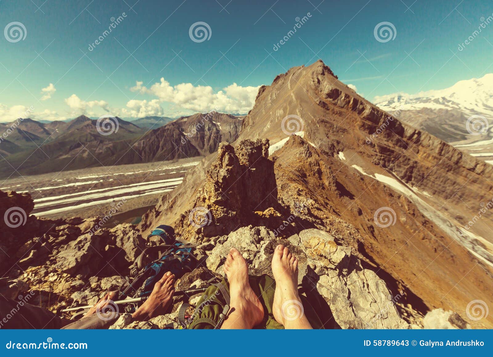 Hike in Alaska stock image. Image of climber, destination - 58789643