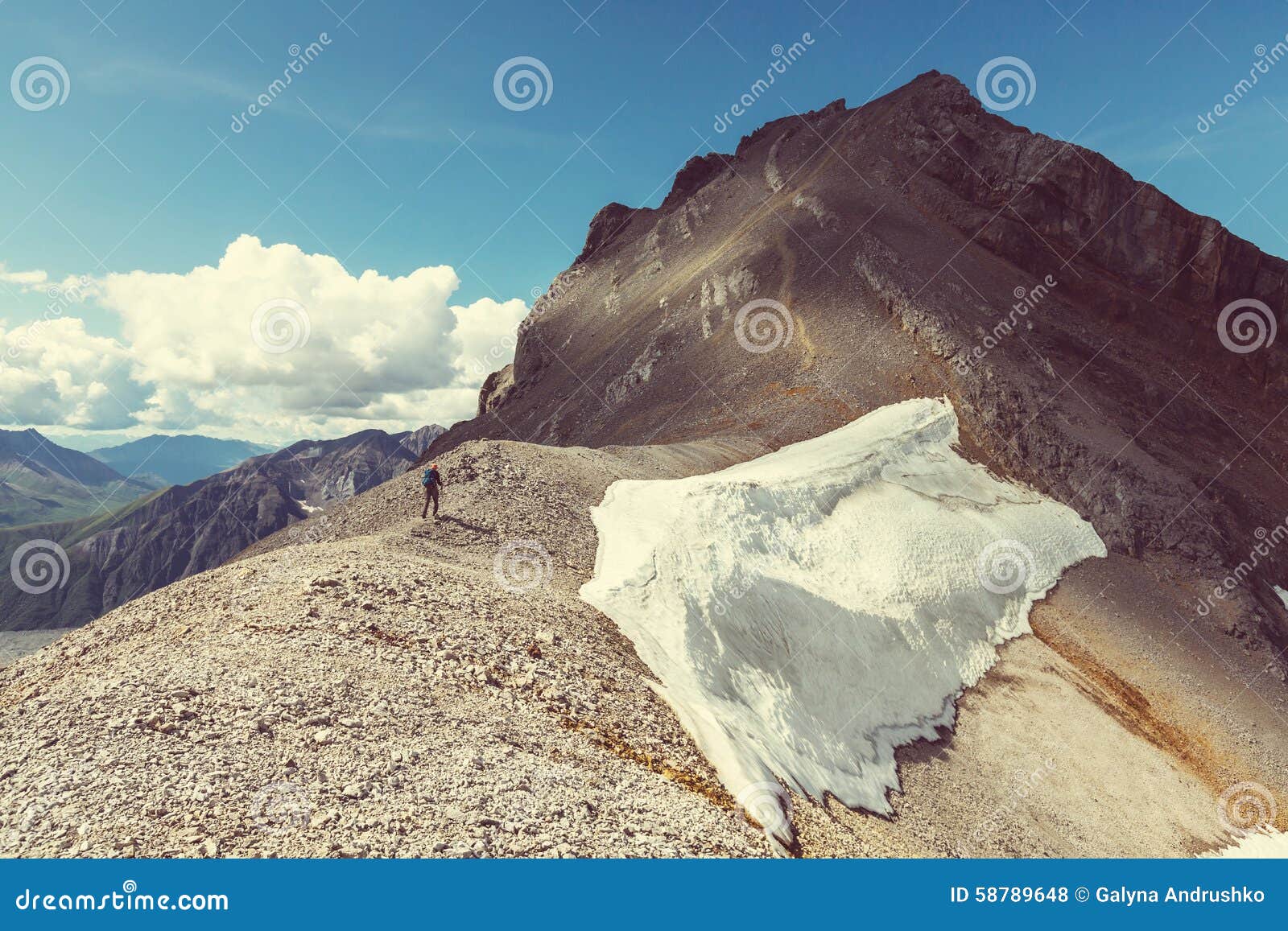 Hike in Alaska stock photo. Image of hiking, picturesque - 58789648