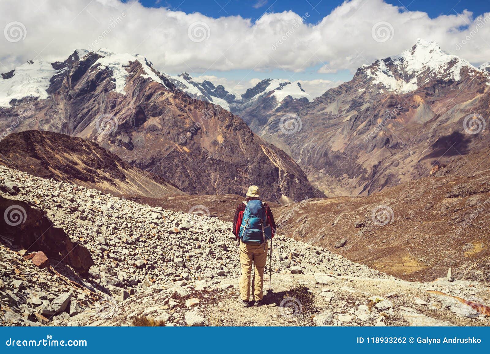Hike in Peru stock photo. Image of outdoor, adventure - 118933262