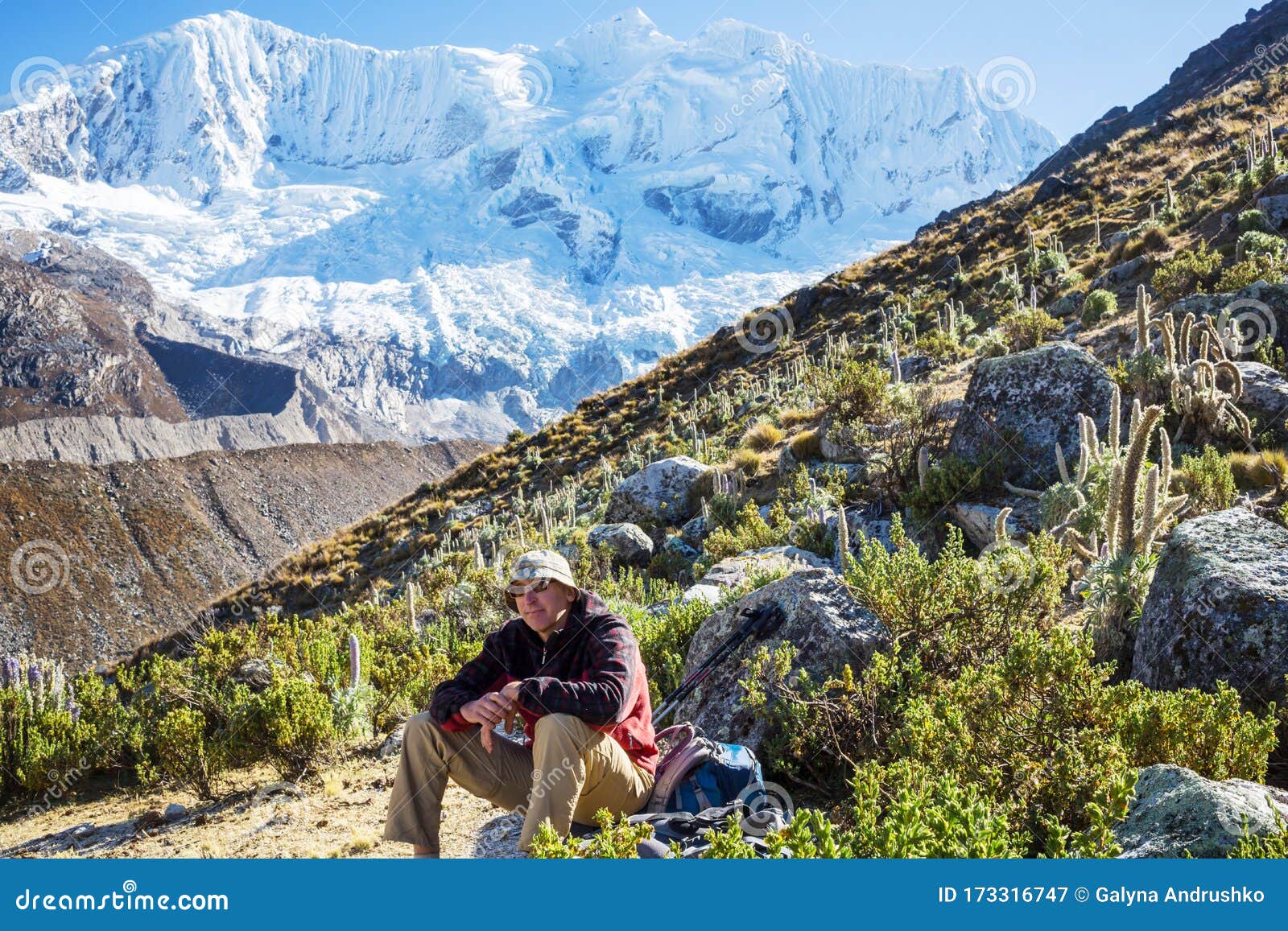 Hike in Peru stock image. Image of mountaineering, adventure - 173316747