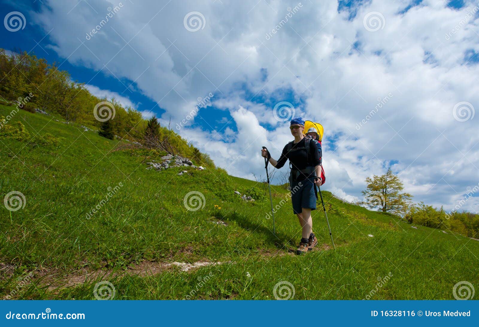 Hike in spring stock photo. Image of pretty, outdoors - 16328116