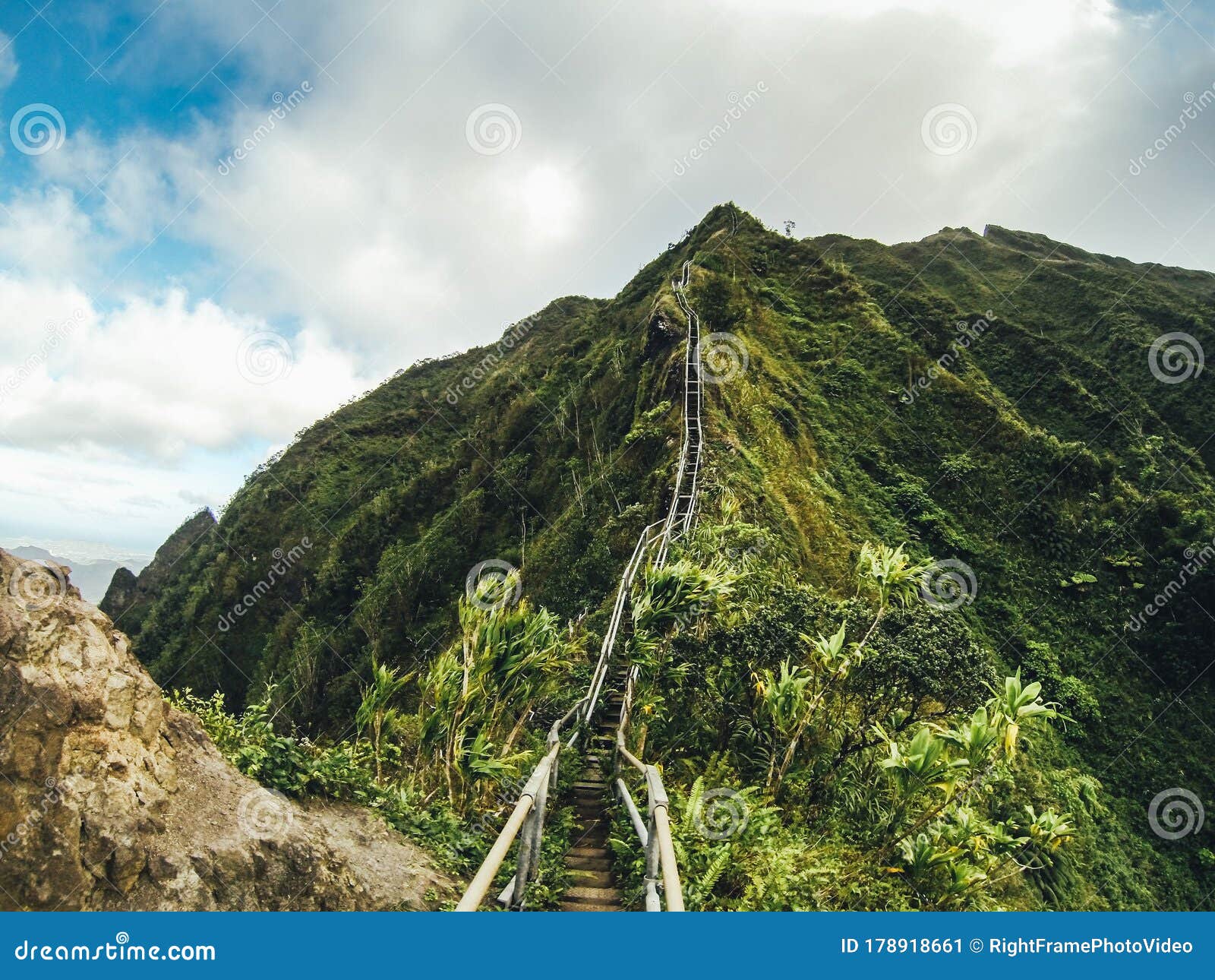 Hike Stairway To Heaven, Haiku Stairs, Hawaii, Oahu, USA Stock Image ... Hike Stairway To Heaven, Haiku Stairs, Hawaii, Oahu, USA Stock Image ...