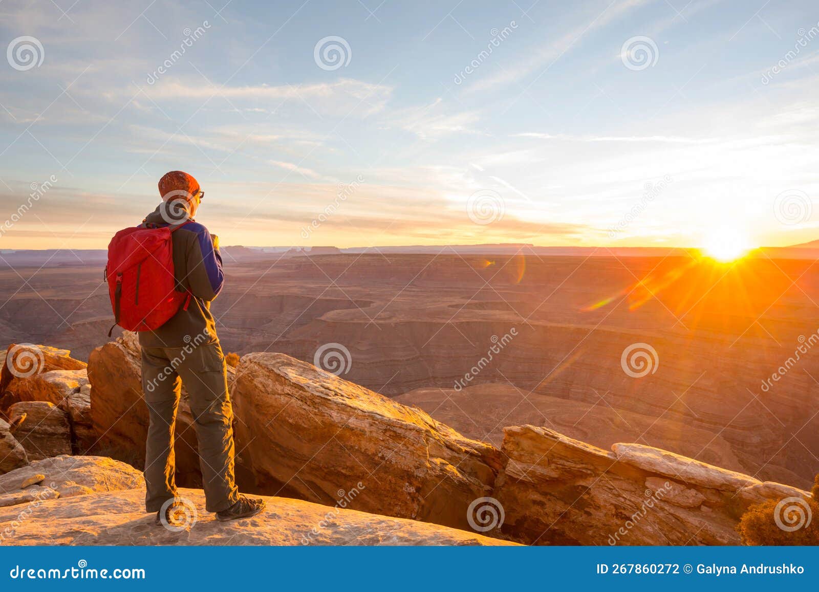 Hike on sunset stock photo. Image of trekking, mountaineering - 267860272