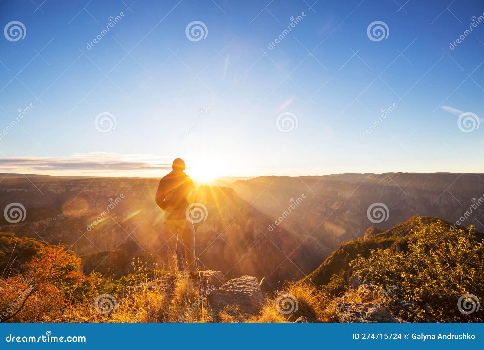 Hike in sunset stock photo. Image of mount, hiking, landscapes - 274715724