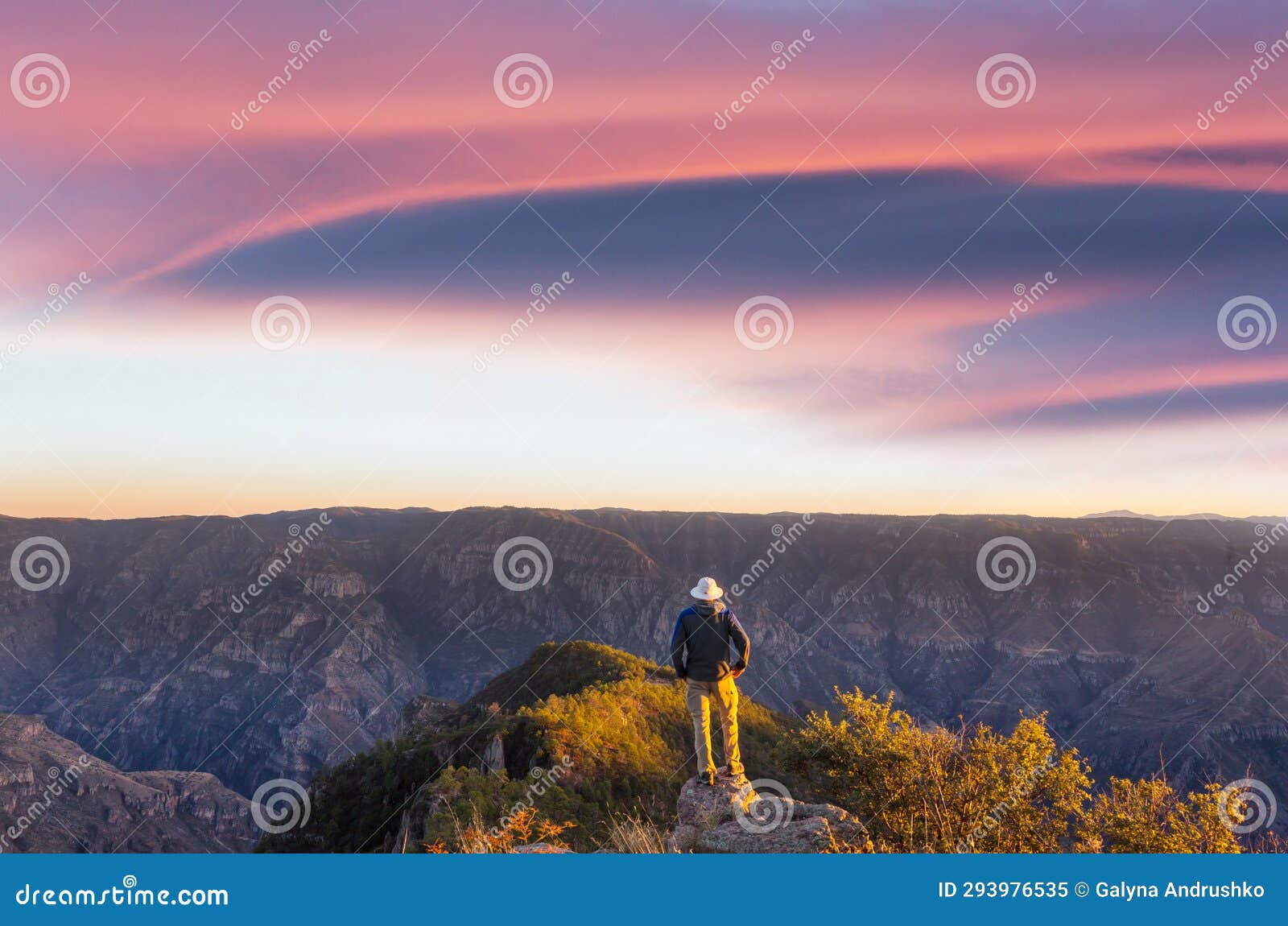 Hike on sunset stock image. Image of travel, sports - 293976535