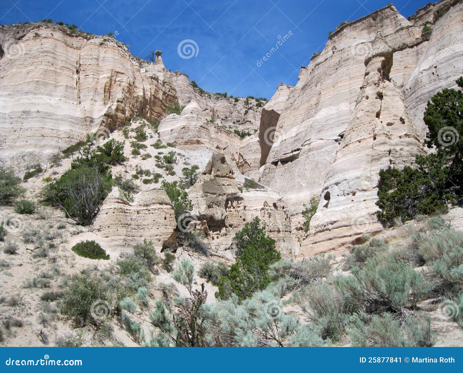 Hike through Tent Rocks National Monument Stock Image - Image of ...