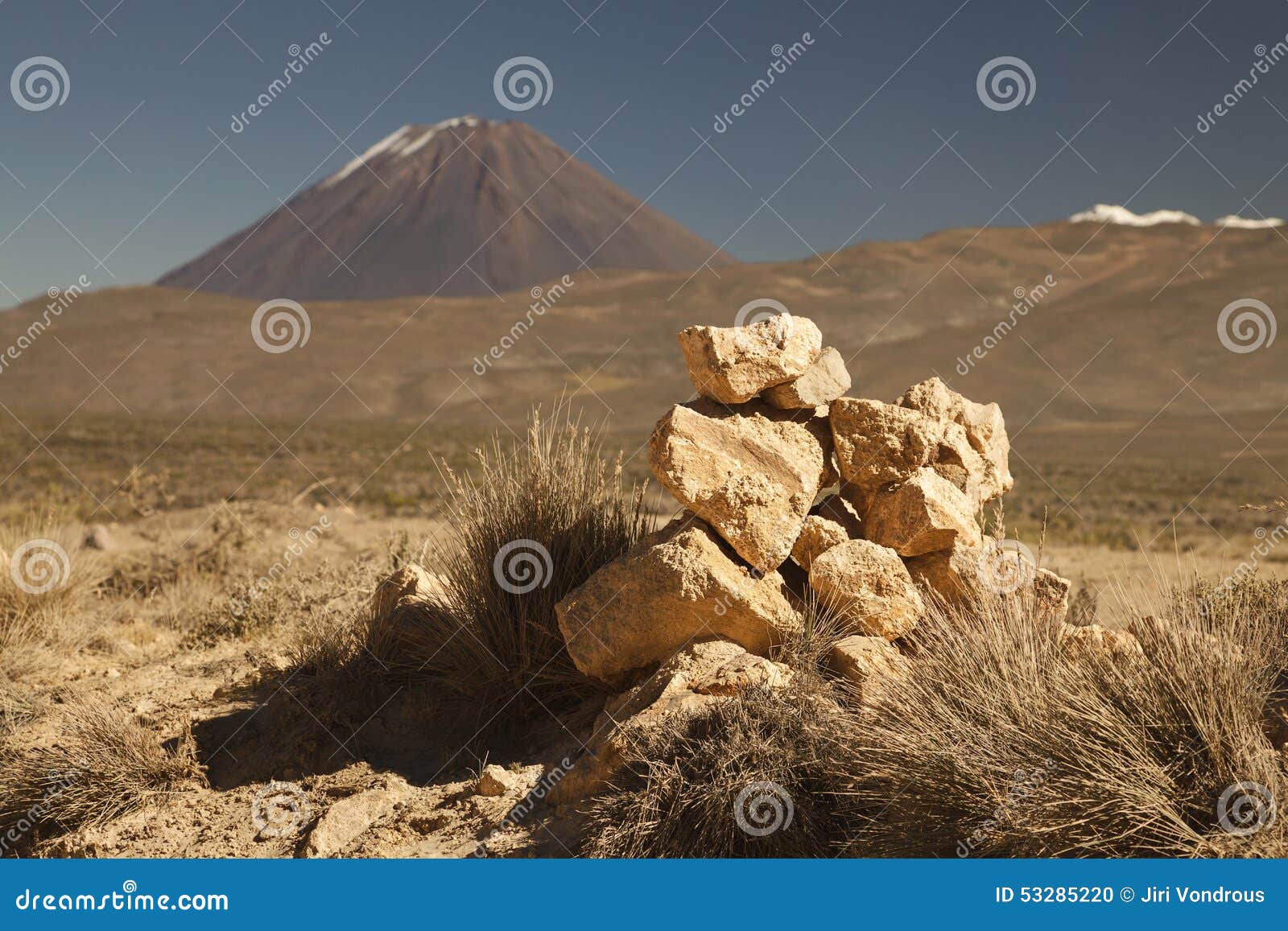 Hike To Active Volcano Misti Stock Photo - Image of active, southern ...