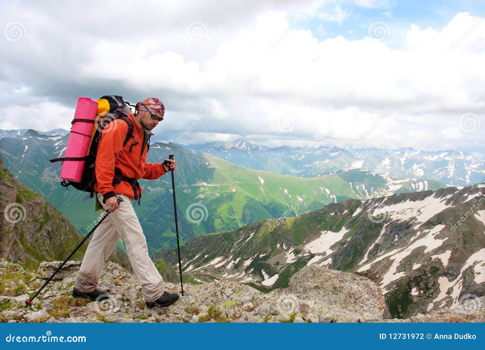 Hiker stock photo. Image of outdoor, rocky, nature, hike - 12731972