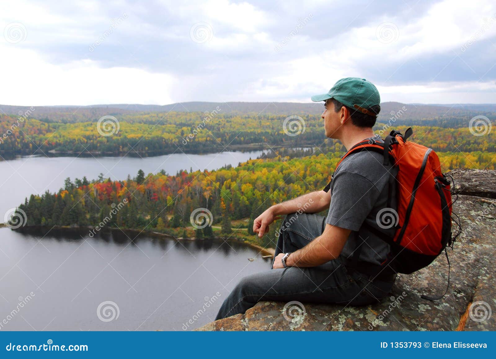 Hiker stock image. Image of hiking, enjoying, forest, look - 1353793