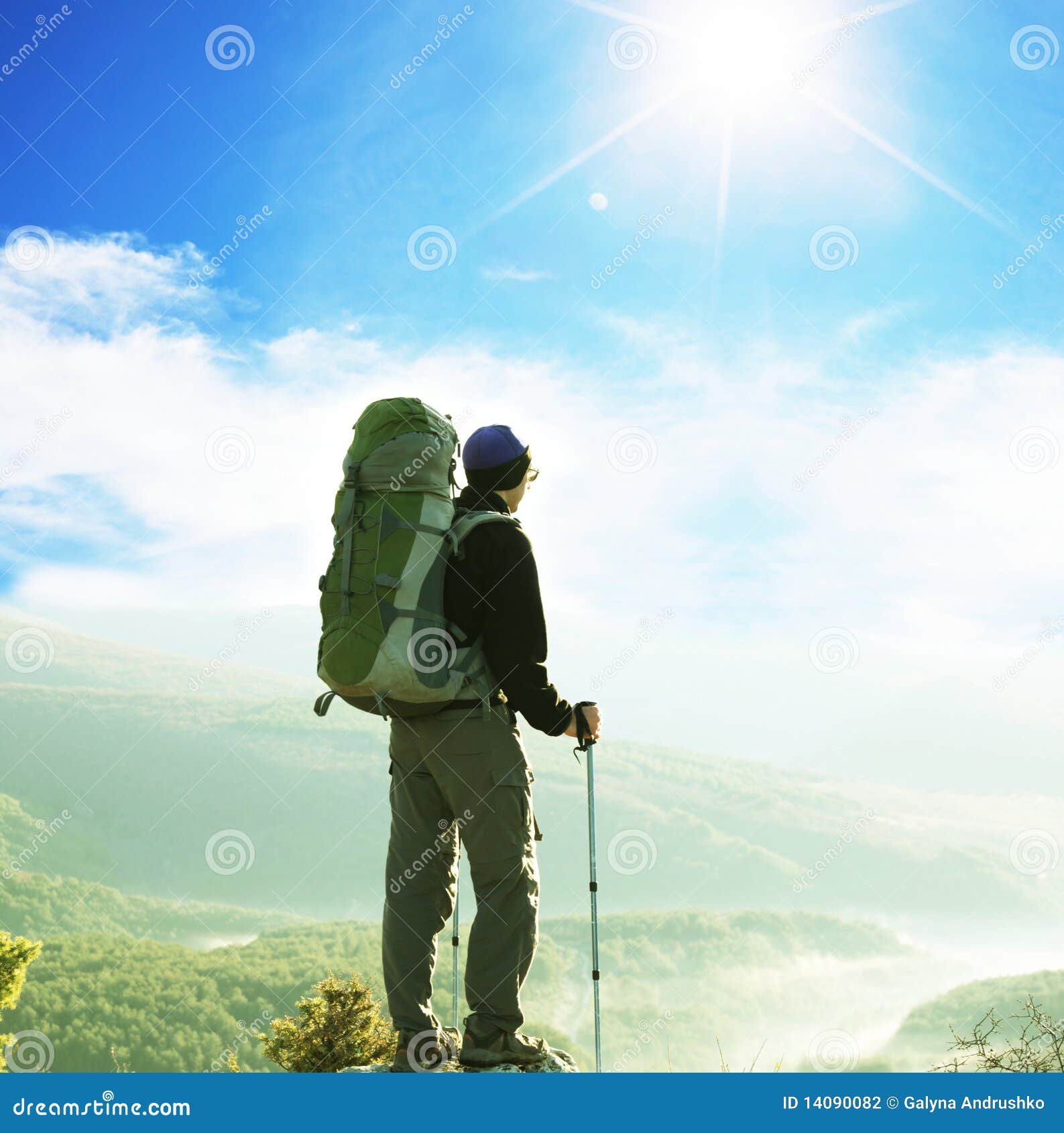 Hiker stock photo. Image of people, stone, climb, adventure - 14090082