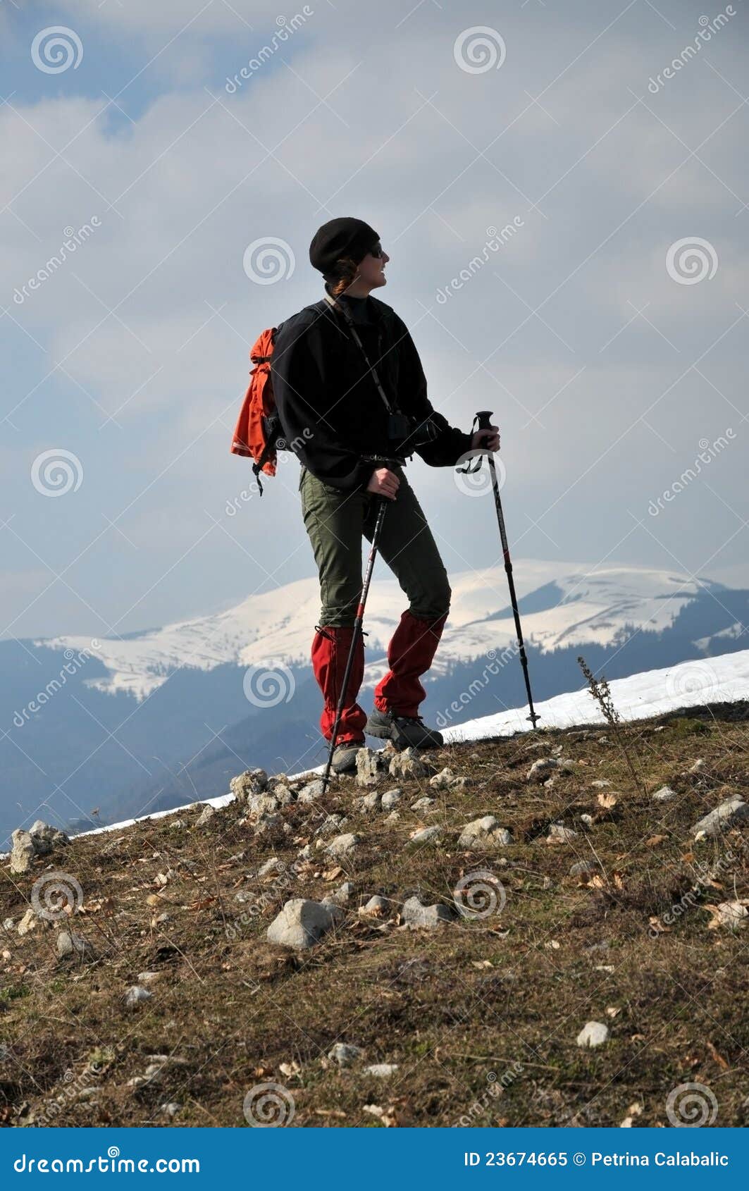 Hiker stock image. Image of hiker, hiking, girl, backpack - 23674665
