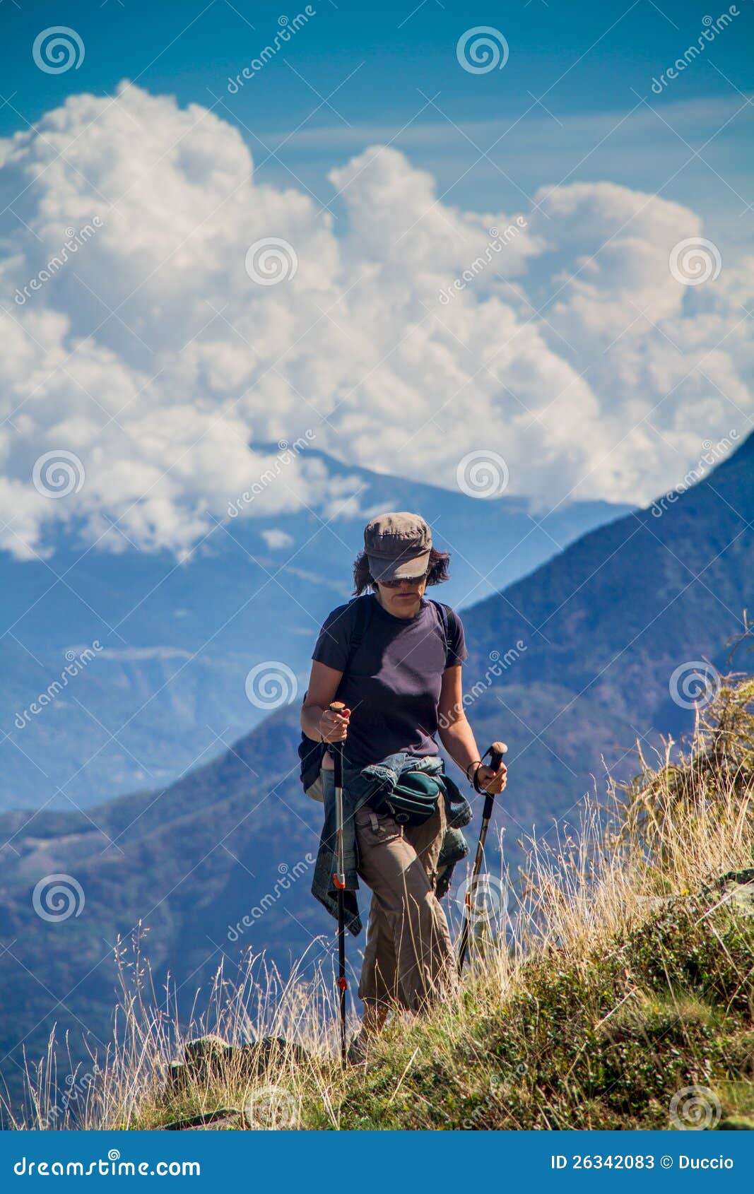 Hiker stock image. Image of natural, alpine, italy, nature - 26342083