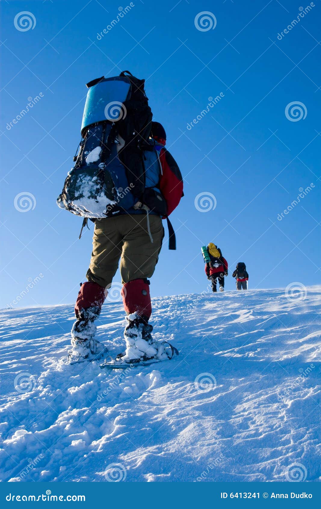 Hiker stock image. Image of cold, hiking, climb, snow - 6413241