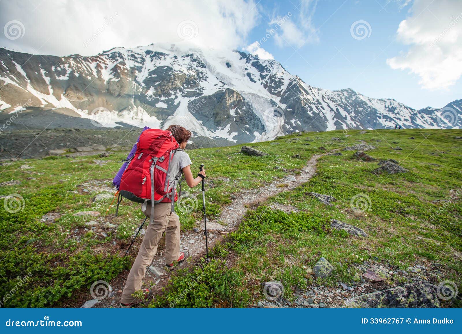 Hiker in Altai Mountains, Russian Federation Stock Image - Image of ...