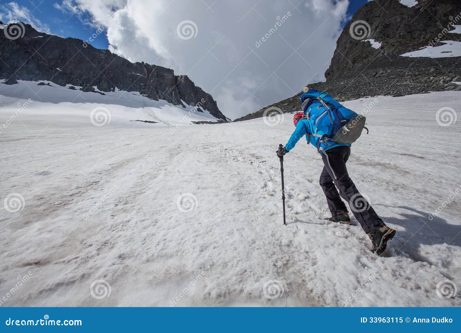 Hiker in Altai Mountains, Russian Federation Stock Image - Image of ...