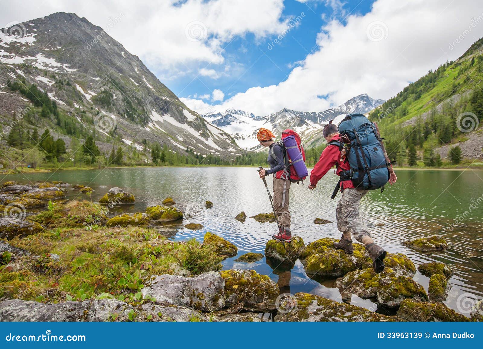Hiker in Altai Mountains, Russian Federation Stock Image - Image of ...