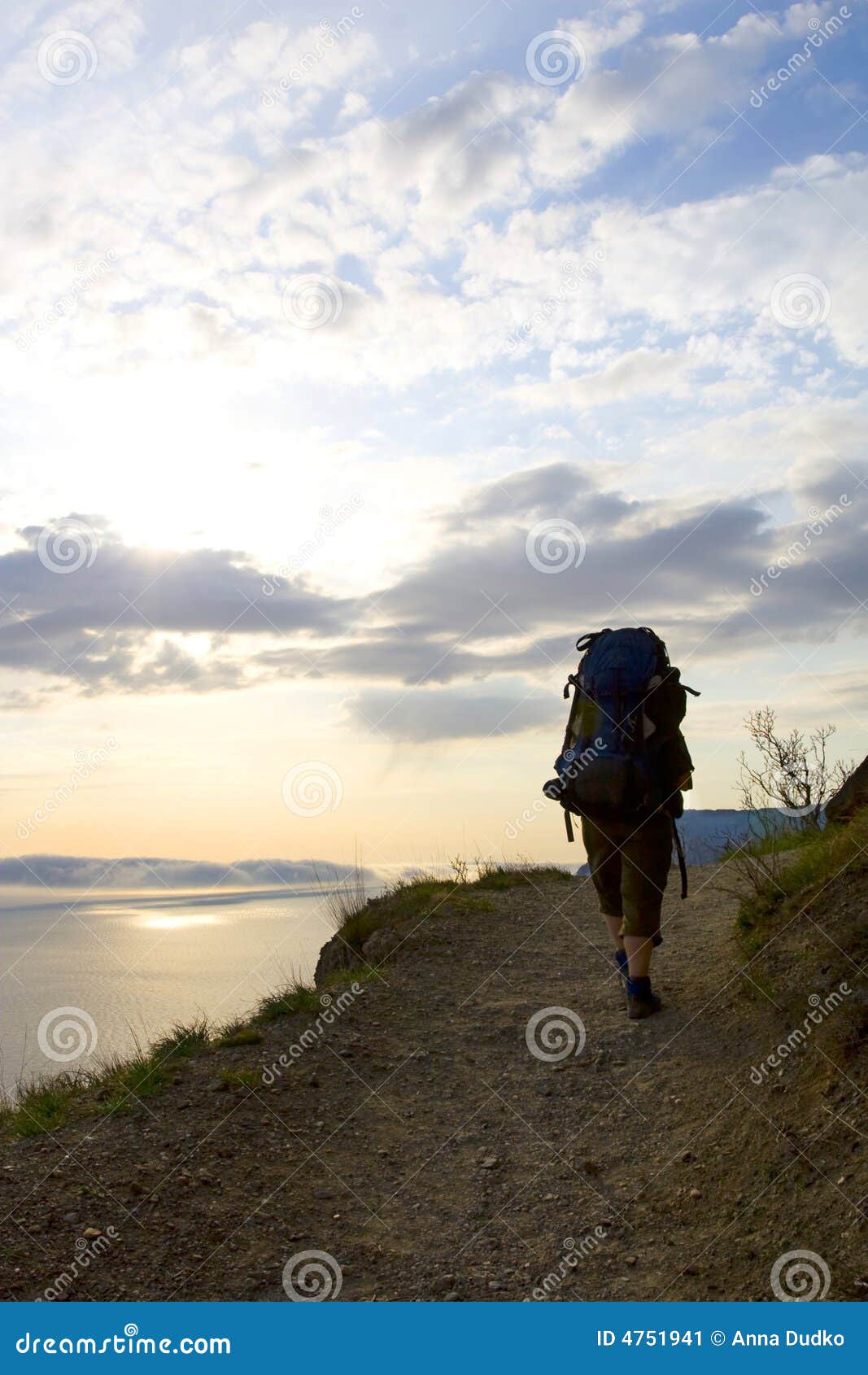 Hiker with Back Pack stock image. Image of activity, walk - 4751941