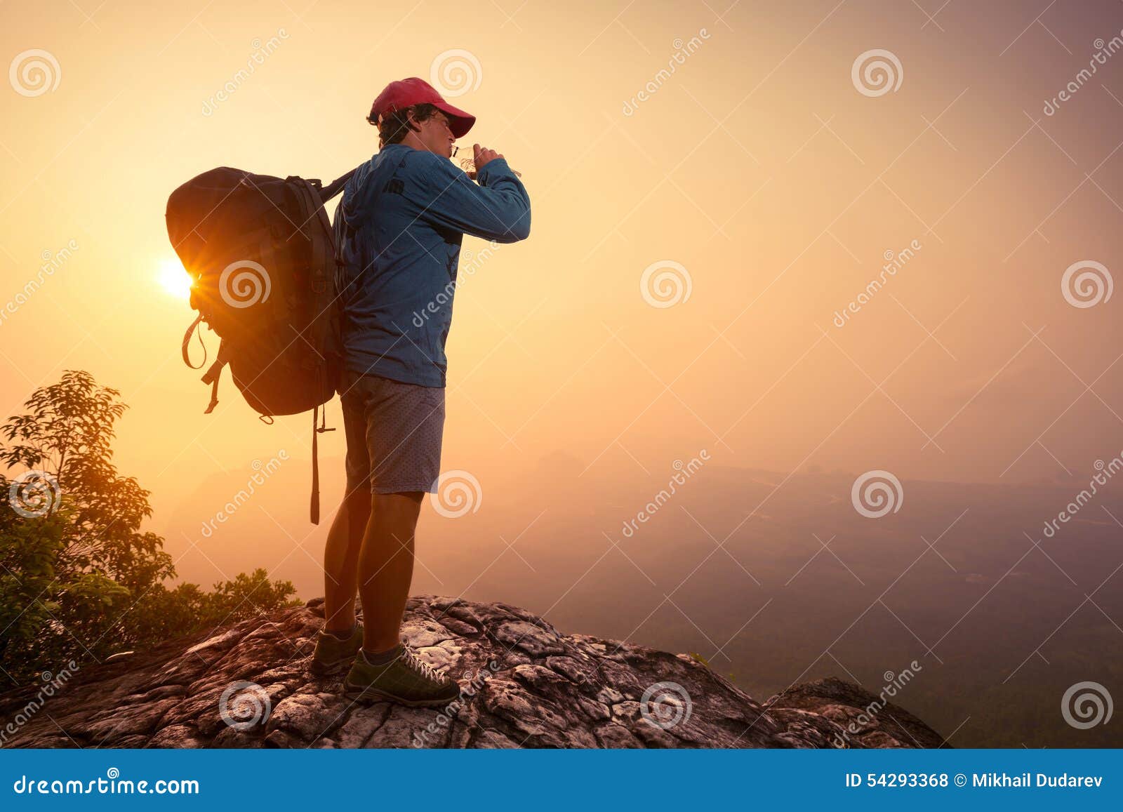 Hiker with backpack stock photo. Image of endurance, hiker - 54293368