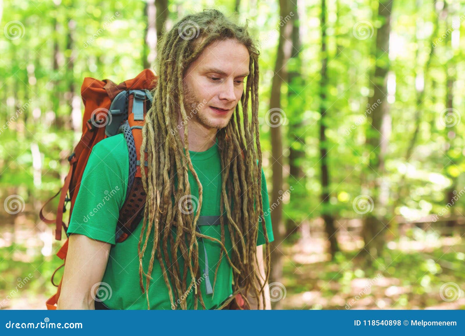 Hiker with a big backpack stock photo. Image of activity - 118540898