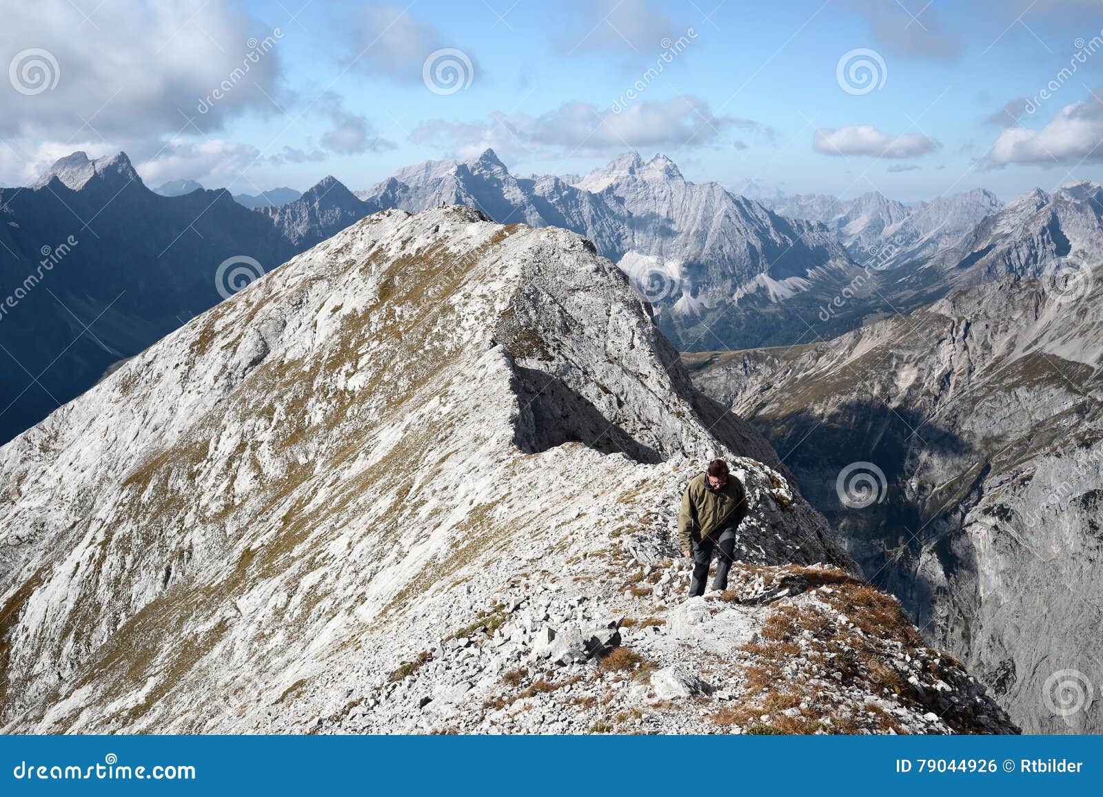 Hiker is climbing up stock photo. Image of climbing, outdoor - 79044926