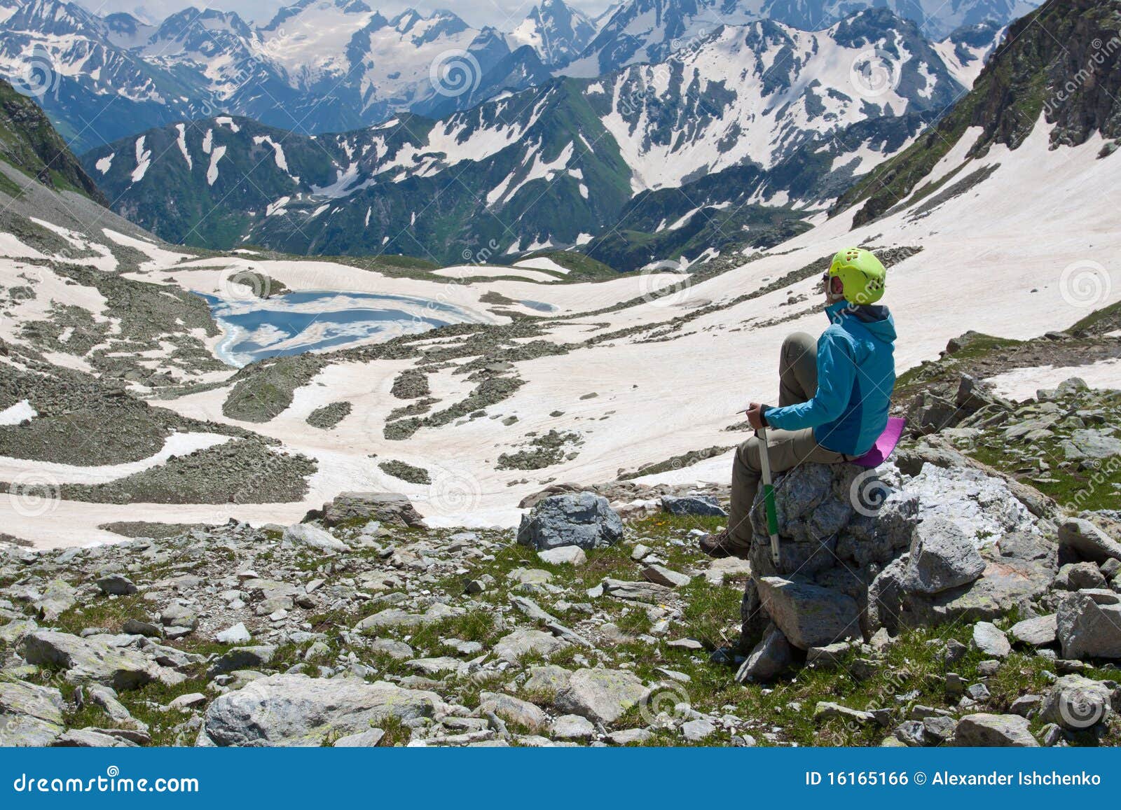 Hiker girl. stock photo. Image of landscape, people, relax - 16165166