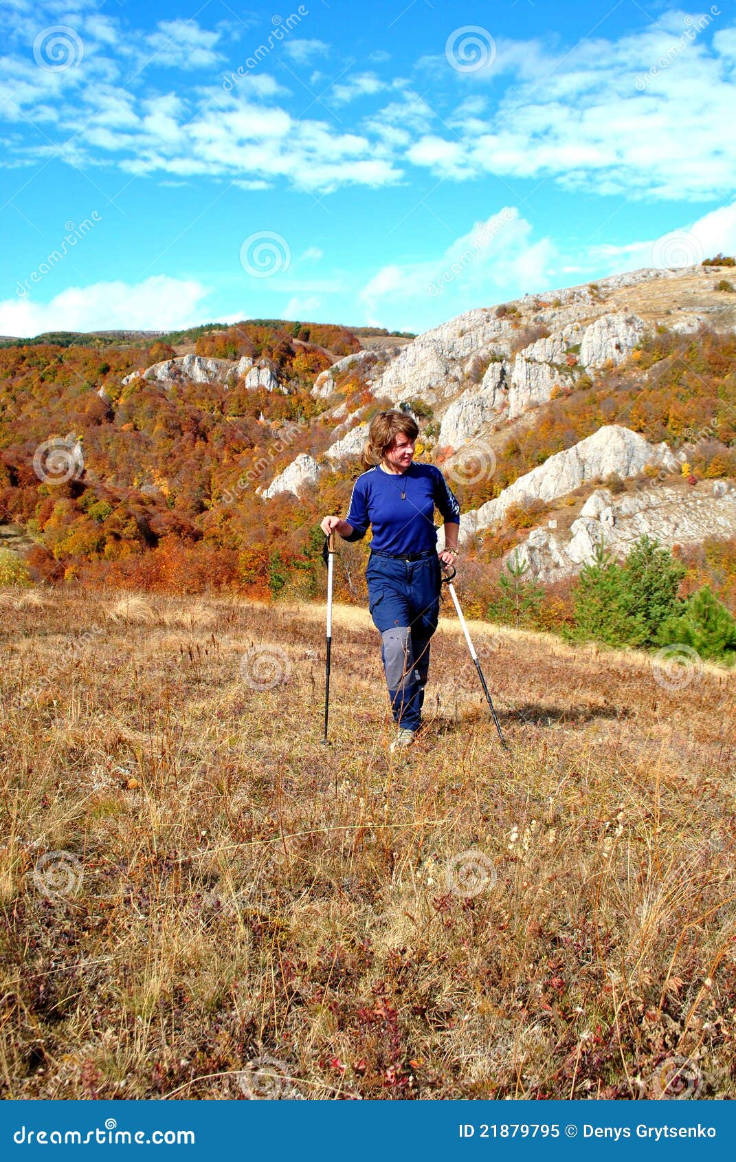 Hiker girl stock image. Image of sports, trail, landscape - 21879795