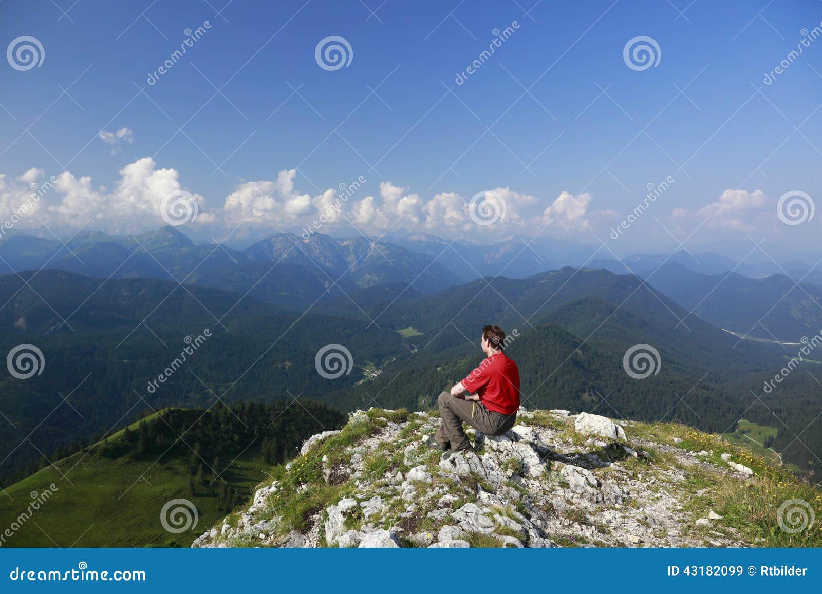 Hiker have a break stock image. Image of enjoying, beauty - 43182099