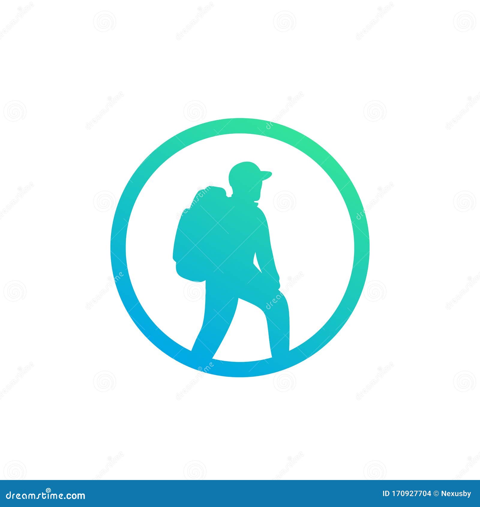 Hiker Icon, Backpacking, Hiking Vector Stock Vector - Illustration of ...