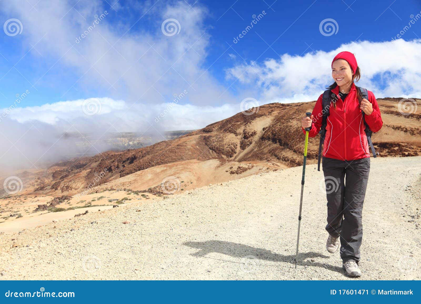 Hiker looking at view stock image. Image of clouds, adult - 17601471