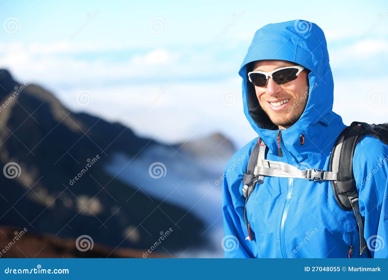 Hiker Man Trekking Portrait Stock Image - Image of hiking, camera: 27048055
