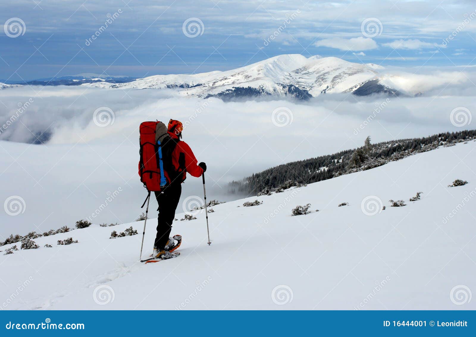 Hiker in mountains stock image. Image of nature, natural - 16444001