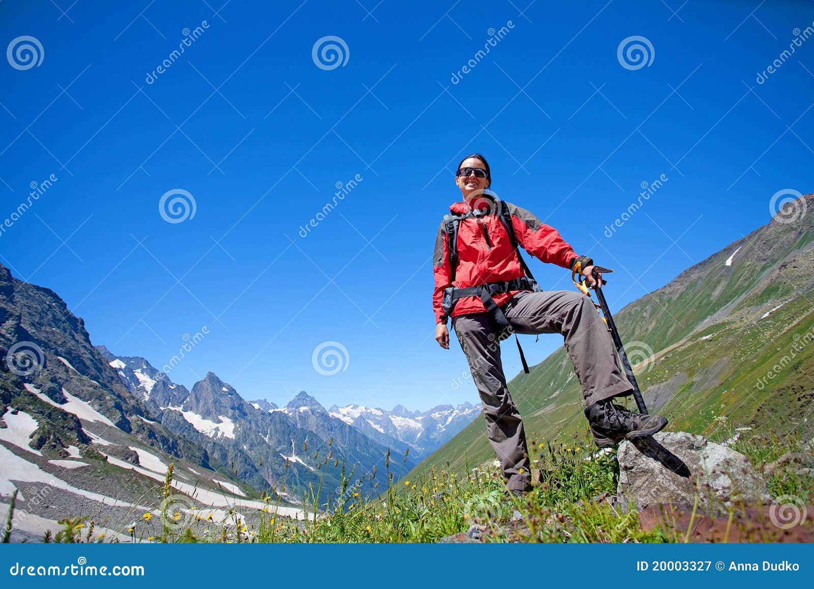 Hiker in mountains stock image. Image of peak, people - 20003327