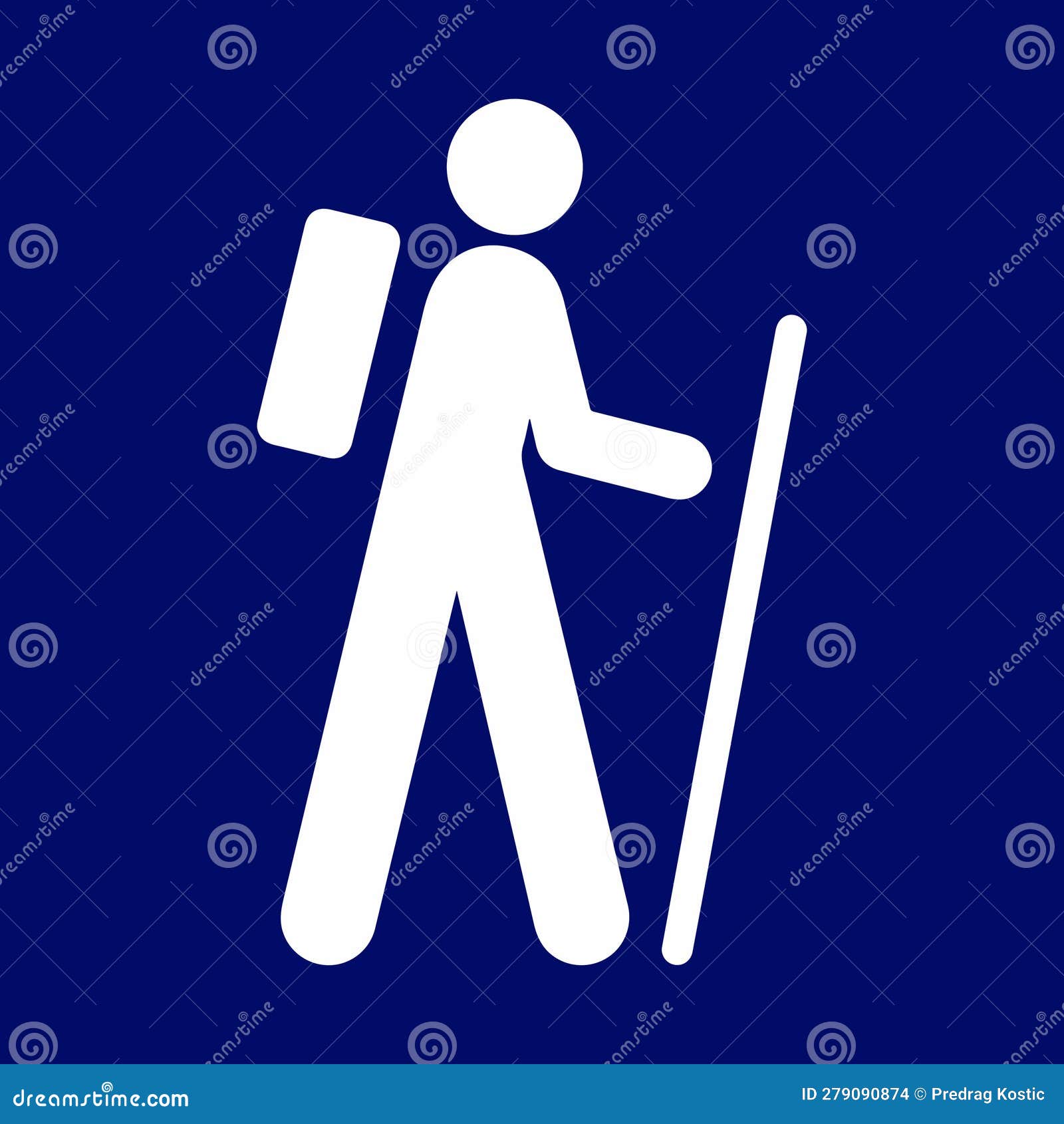 Hiker sign stock illustration. Illustration of hiker - 279090874