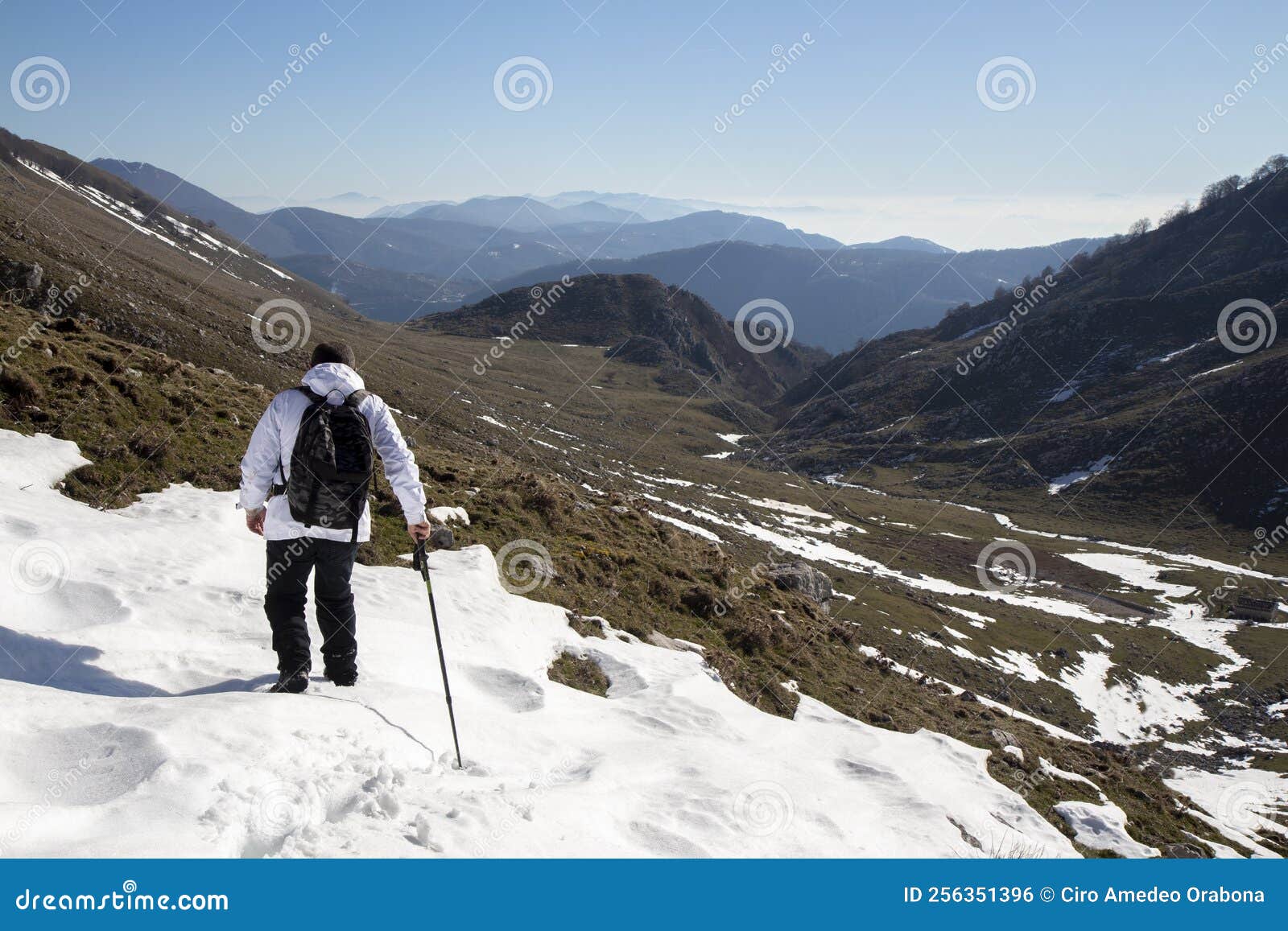 Hiker on the Summit of a Mountain Stock Photo - Image of climber, rock ...