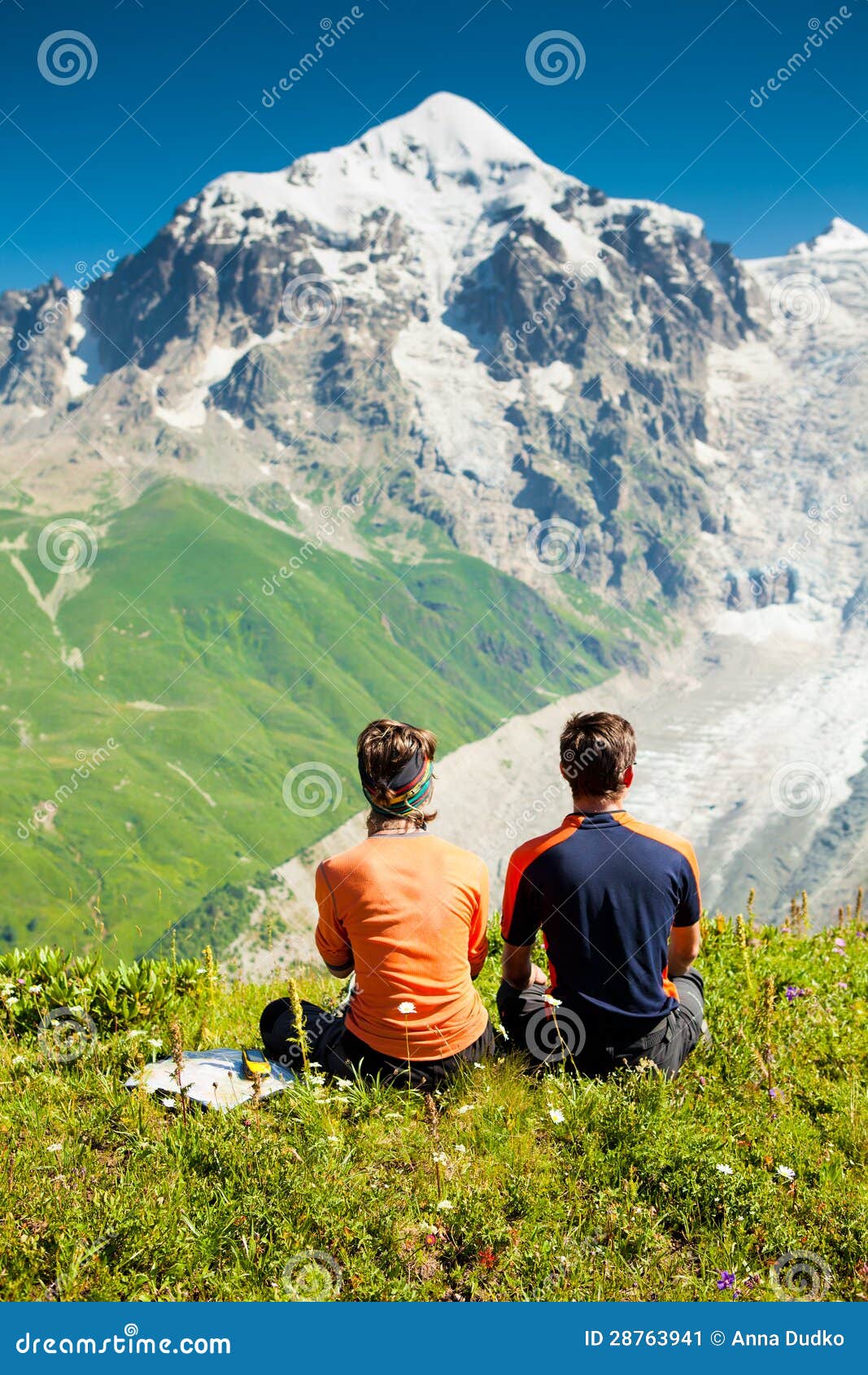 Hiker take a rest stock image. Image of looking, adventure - 28763941