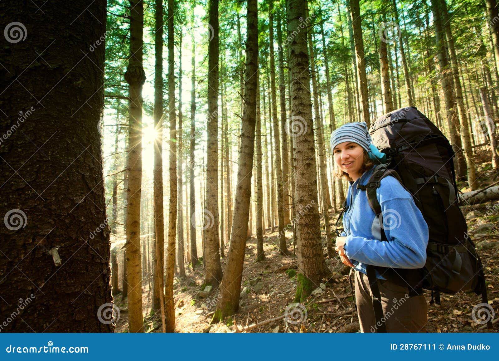 Hiker Walking in Autumn Mountains Stock Image - Image of activity, fall ...
