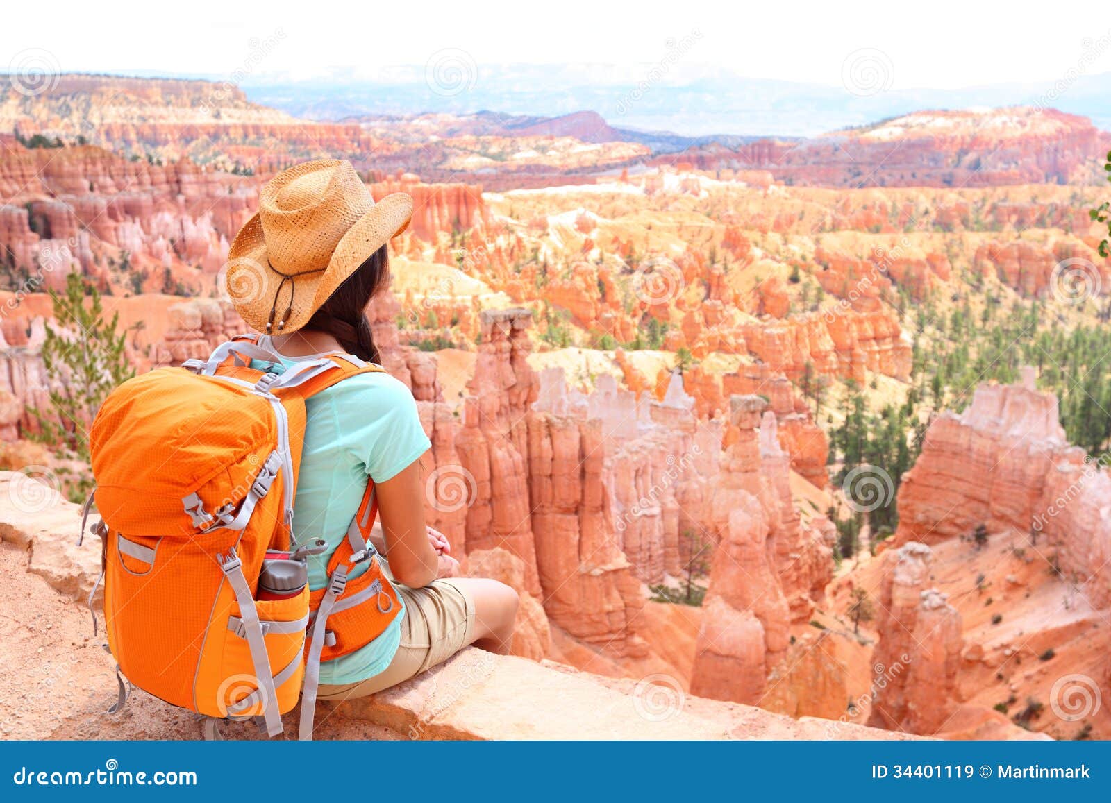 Hiker Woman In Bryce Canyon Hiking Stock Image Image Of Hiking Park 34401119