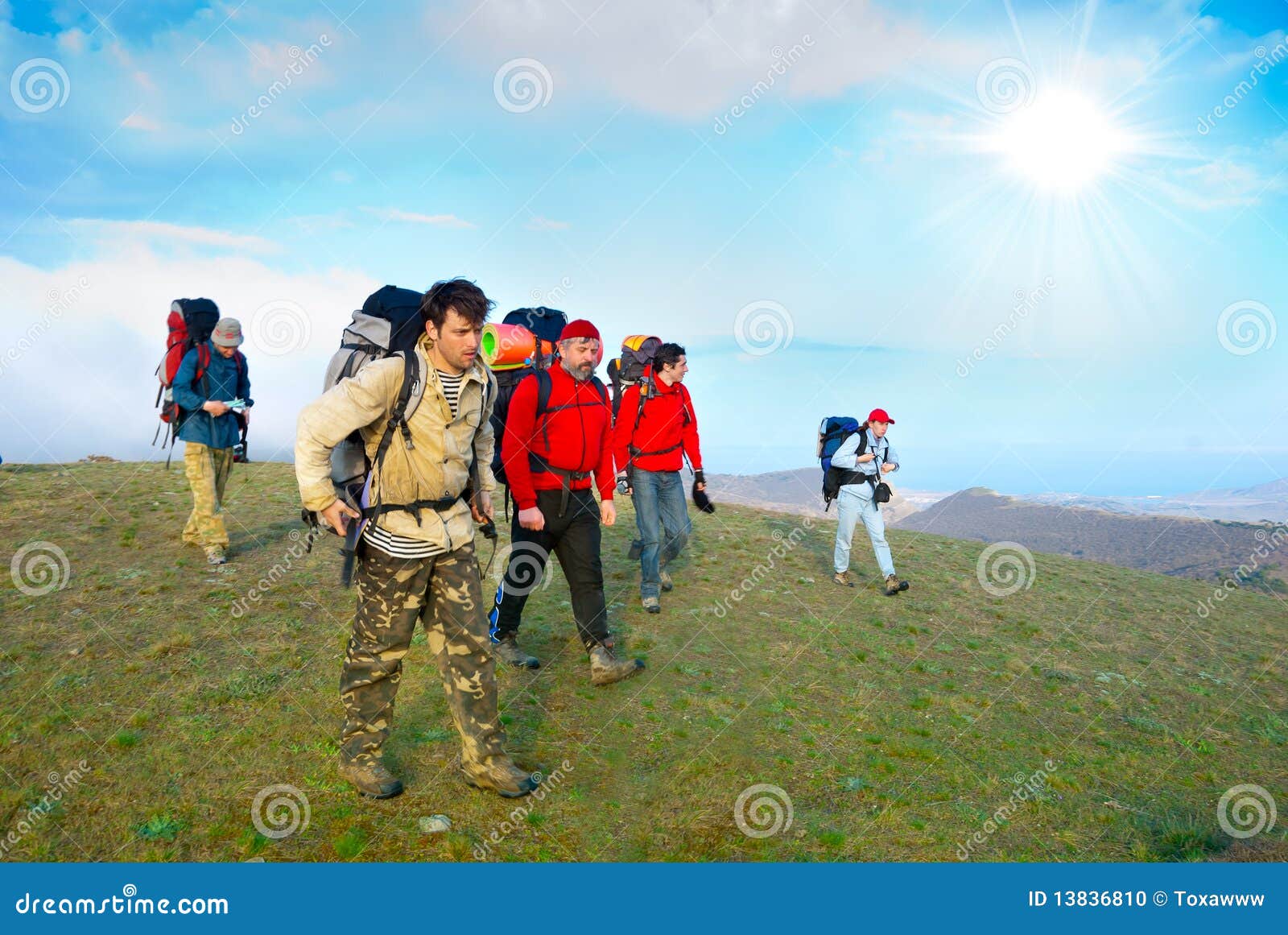 Hikers stock photo. Image of group, friendship, exercise - 13836810