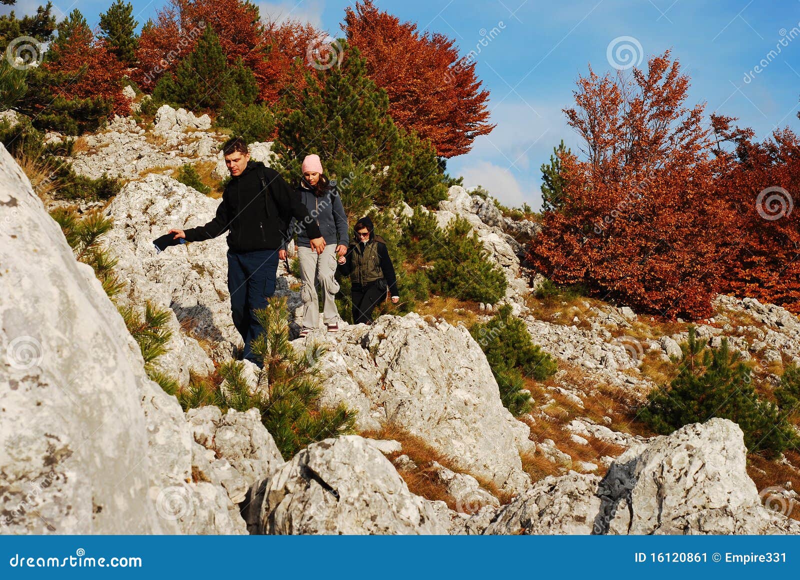 Hikers stock image. Image of season, teenagers, summit - 16120861