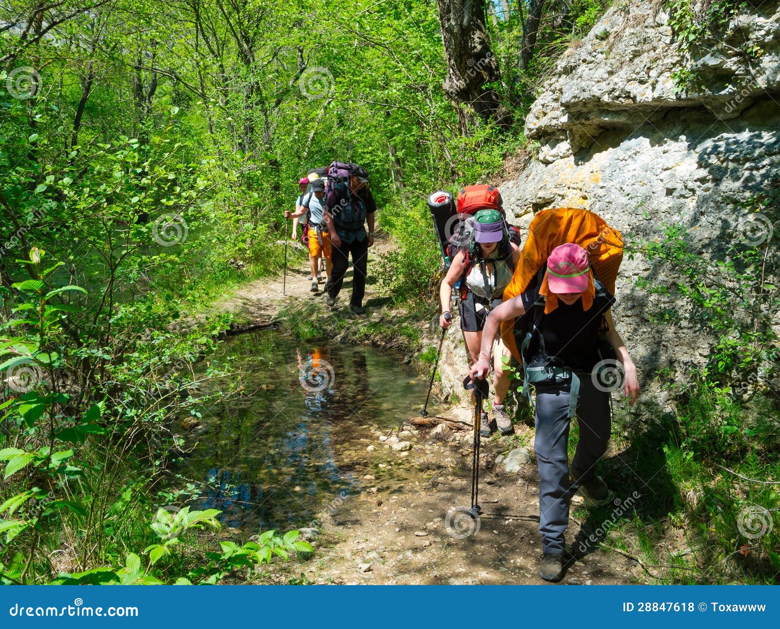 Hikers stock photo. Image of caucasian, adventure, people - 28847618