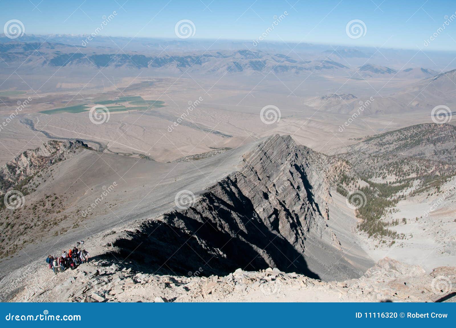 Hikers along Ridgeline stock photo. Image of landscape - 11116320