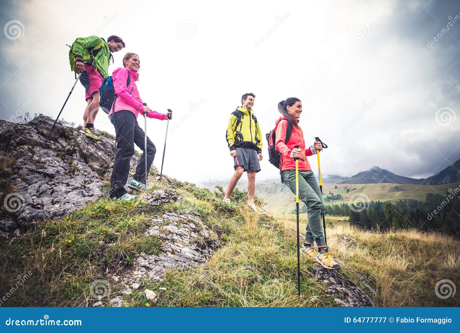 Hikers on excursion stock image. Image of people, friends - 64777777