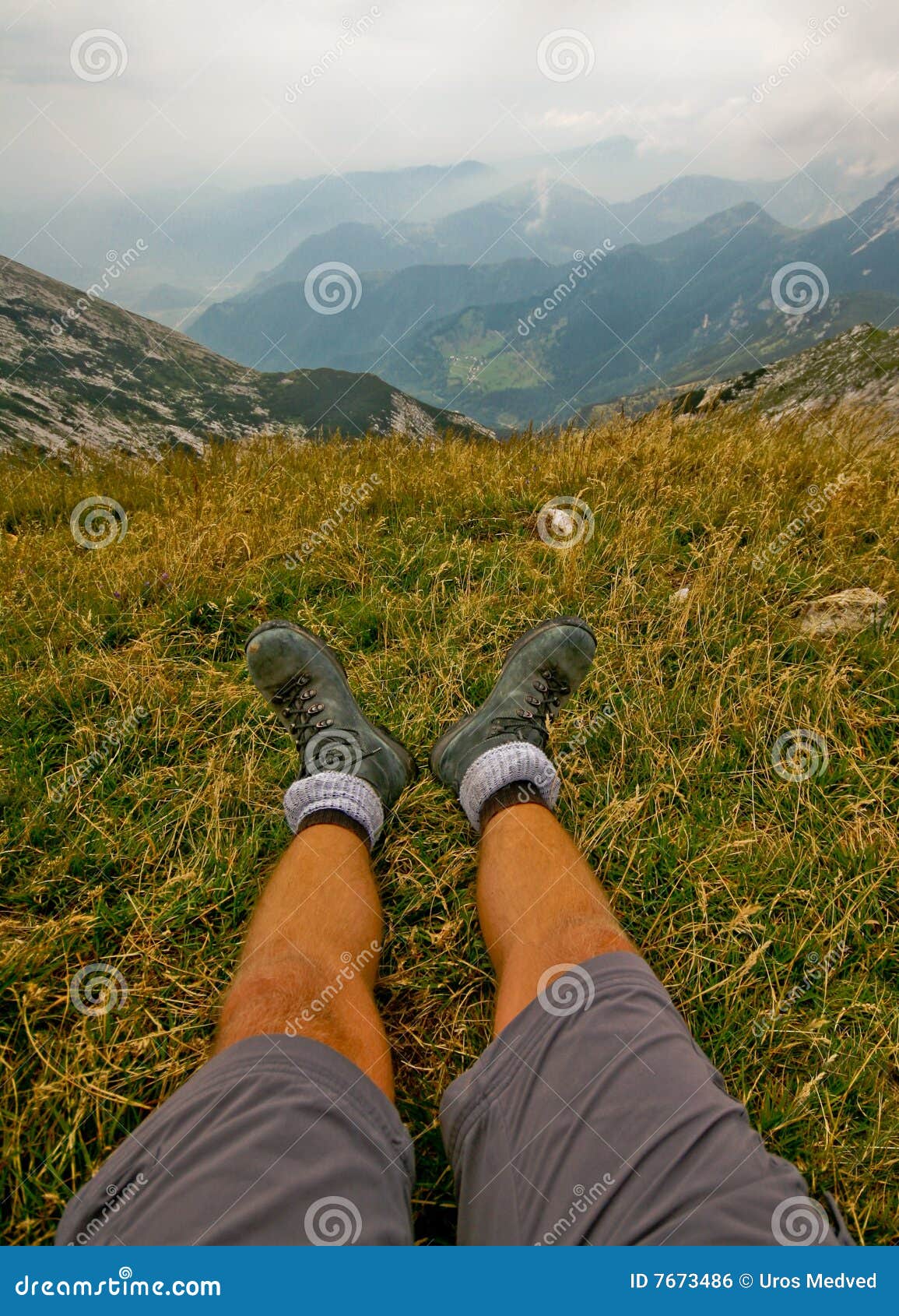 Hikers legs stock photo. Image of hills, shoe, feet, mountainering ...
