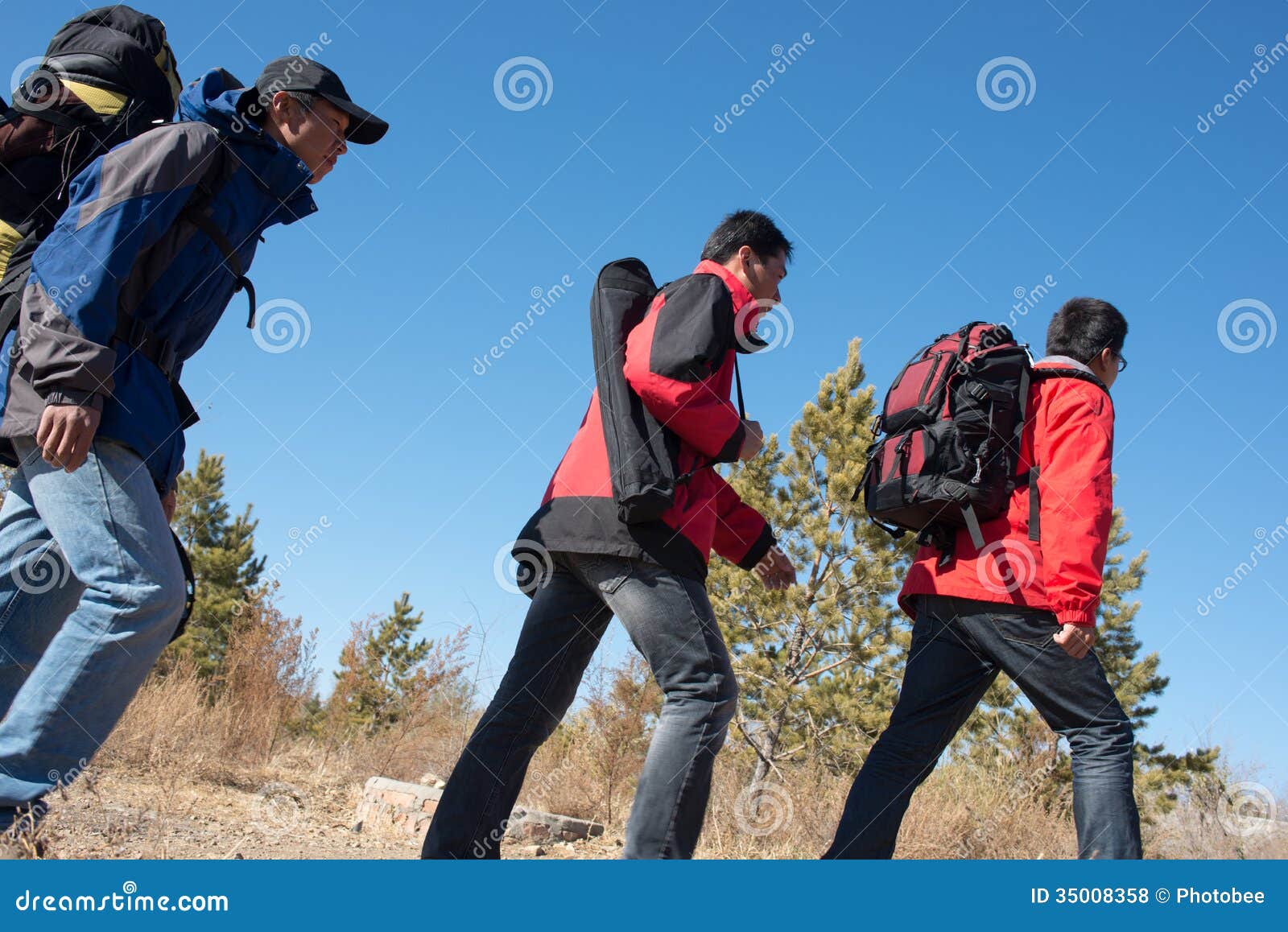Hikers stock photo. Image of backpacker, recreation, mountains - 35008358