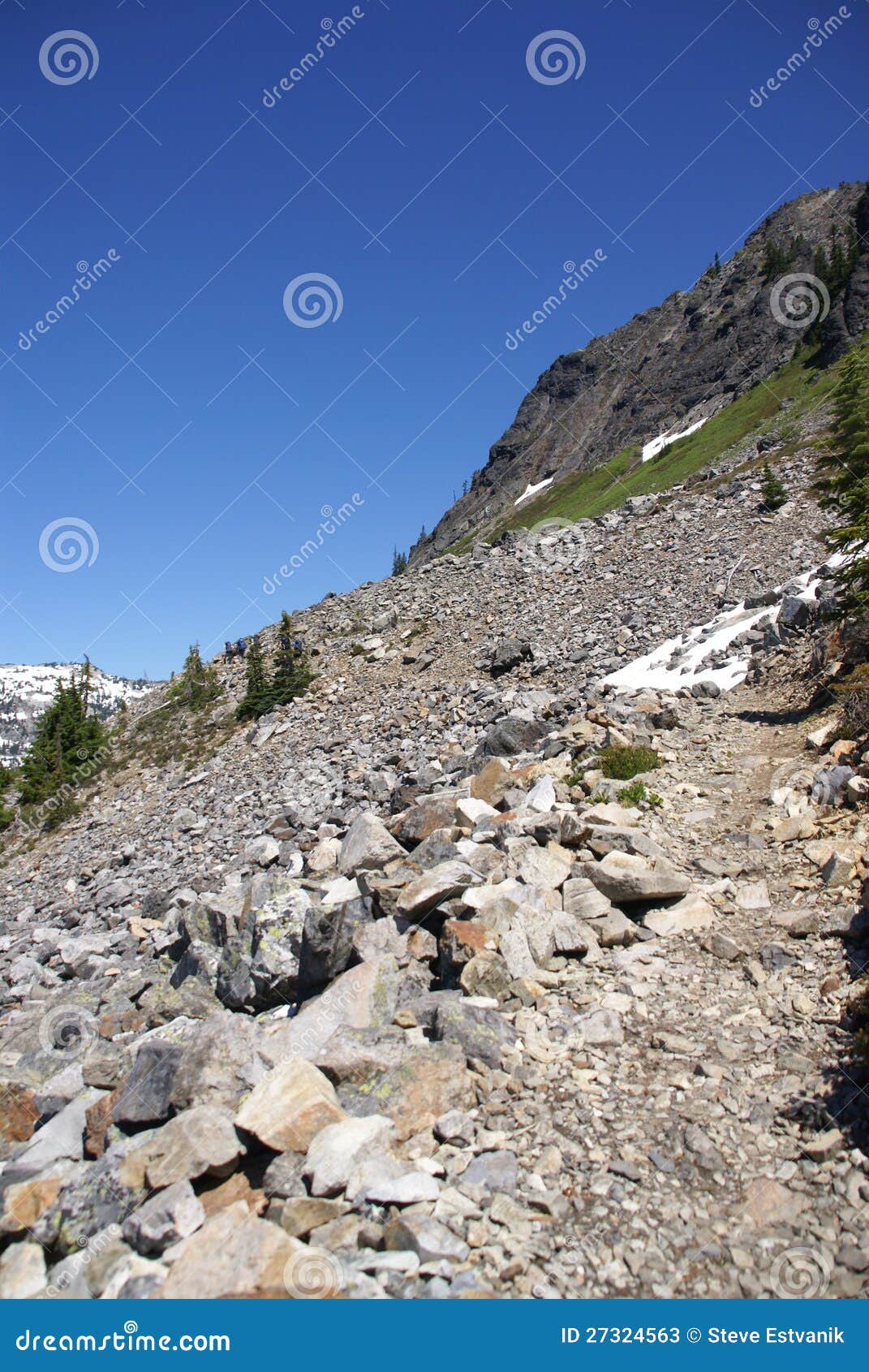 Hikers on Steep Rocky Trail Stock Image - Image of face, walk: 27324563