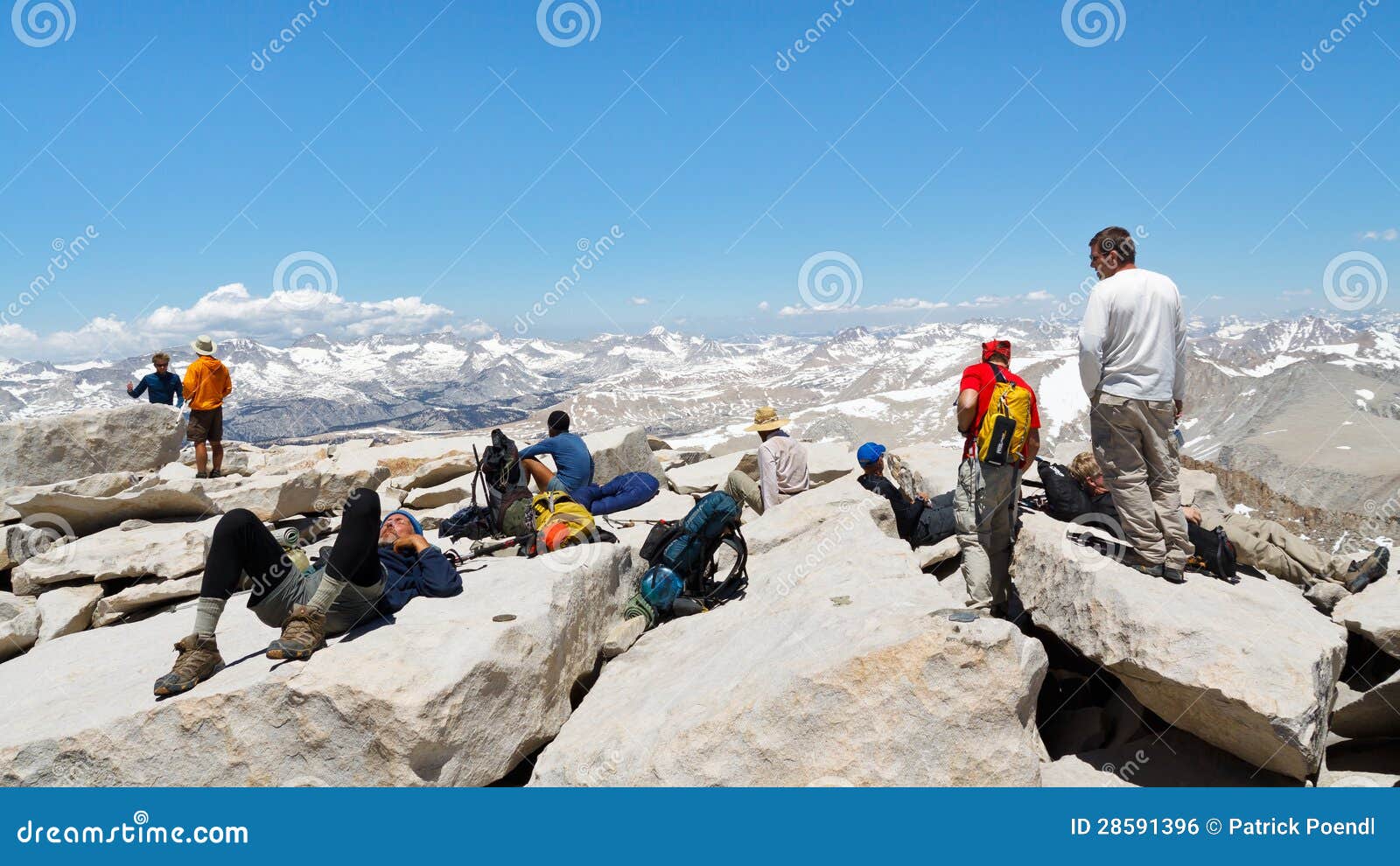 Hikers on the Summit of Mount Whitney Editorial Photo - Image of ...