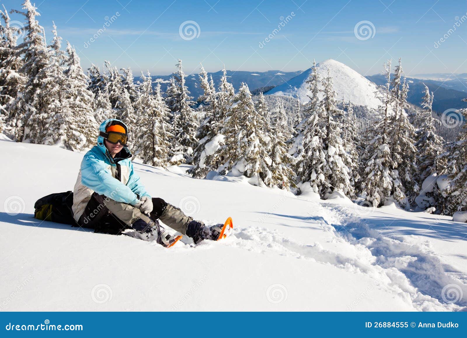 Hiking stock image. Image of cold, extreme, snow, high - 26884555