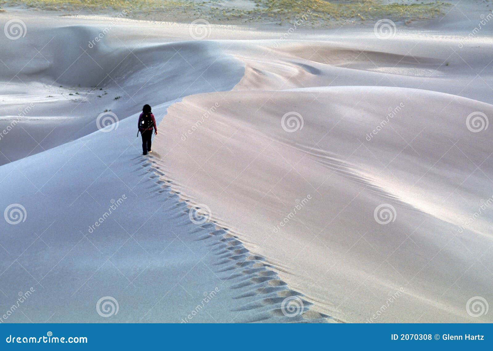 Hiking Across Sand Dunes stock photo. Image of popular - 2070308