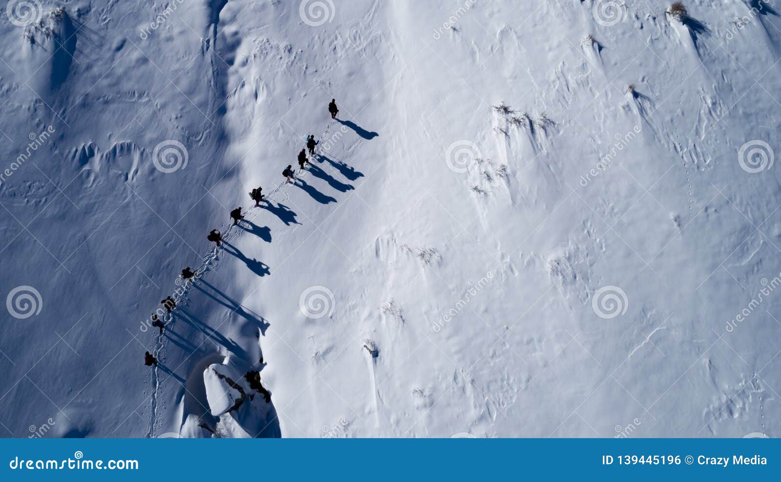 Crowd of Climber Group Marching and Shadows Stock Photo - Image of ...