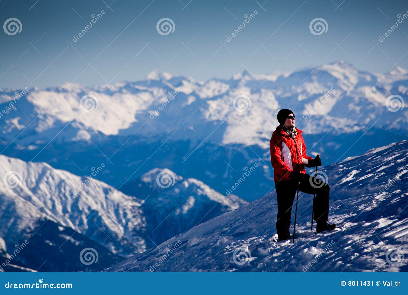 Hiking in Alps stock image. Image of sports, active, mountains - 8011431